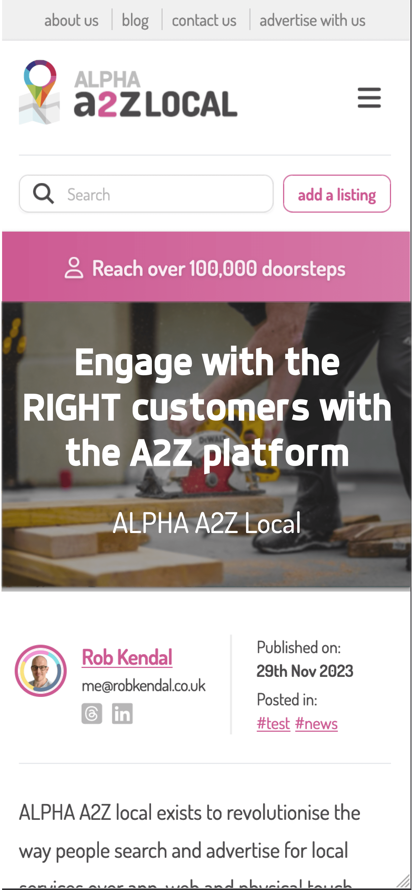 ALPHA A2Z local: The hyper-local platform for targeted lead-gen campaigns